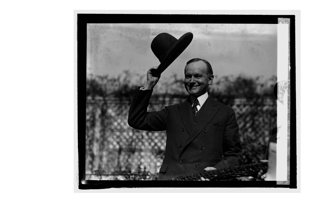 Coolidge with hat (photo credit Library of Congress) - The Coolidge ...